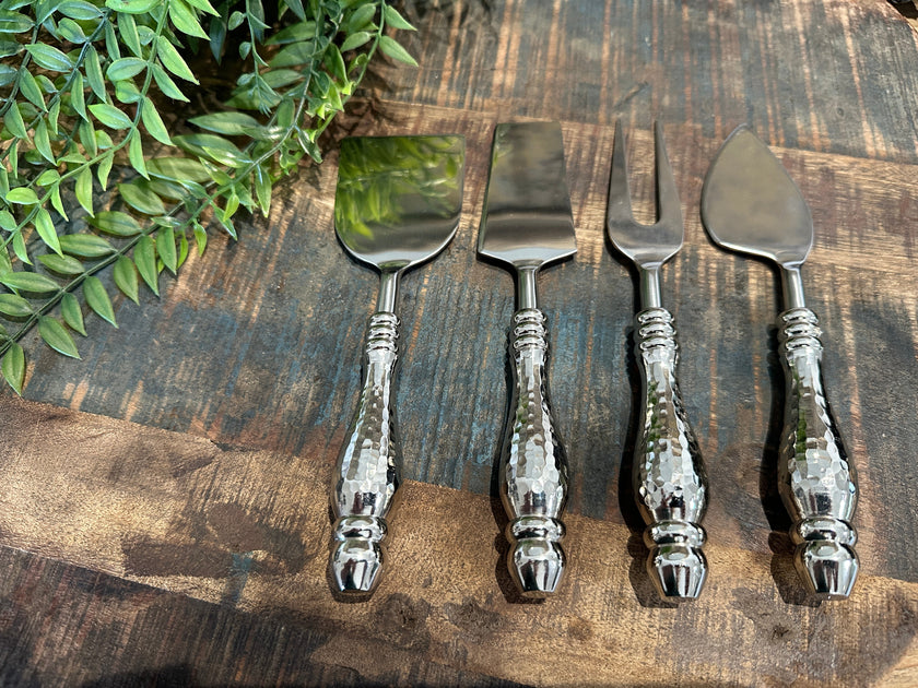 Hammered Effect Cheese Knife Set/4 – Blue Goose Imports