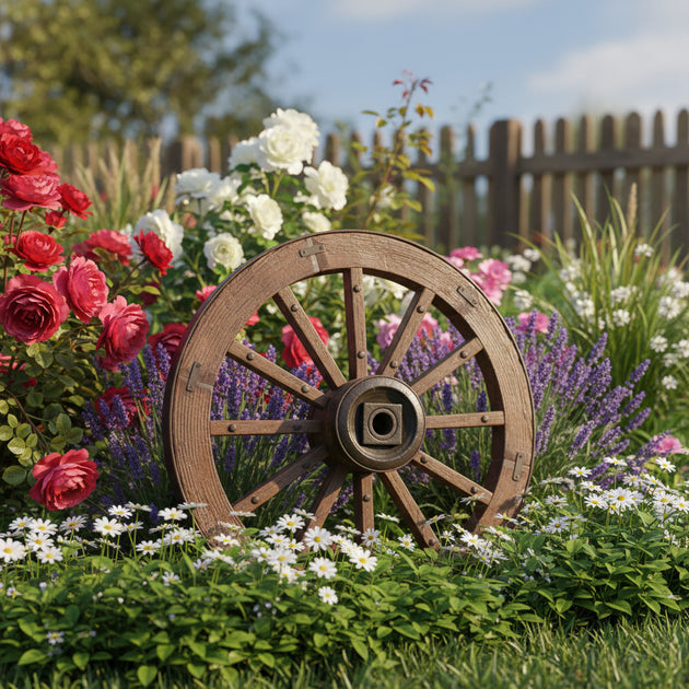Old Indian Reclaimed Wagon Wheel – Blue Goose Imports